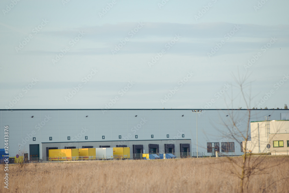 modern exterior of an industrial building Stock Photo | Adobe Stock