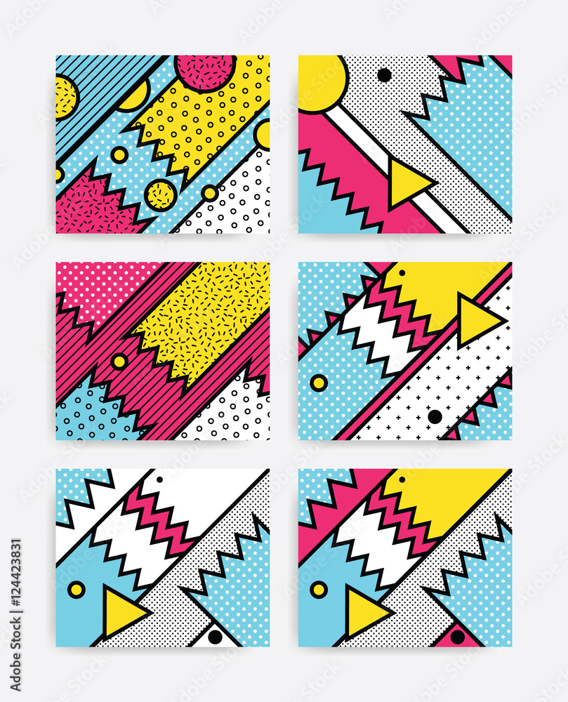 Colorful Pop art set Stock Vector | Adobe Stock