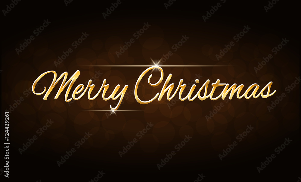 Merry Christmas gold text. Hand lettering calligraphy. Handwritten ...