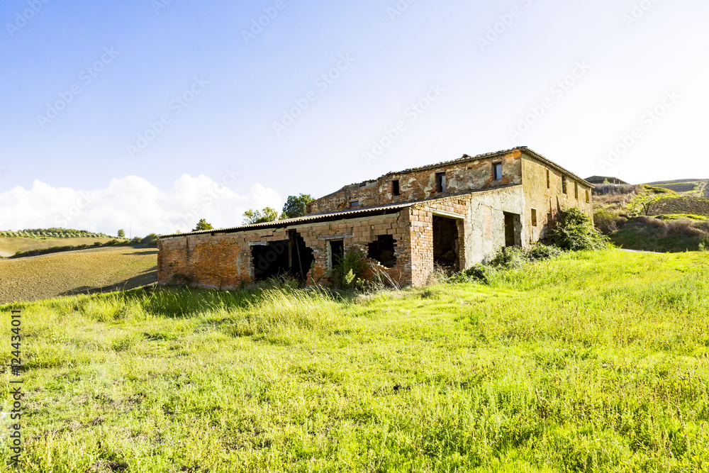 A dilapidated farmhouse in Tuscany Stock Photo | Adobe Stock