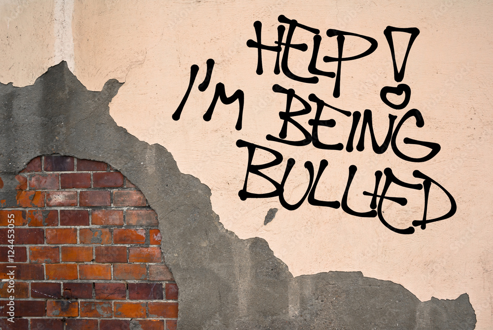 Help! I Am Being Bullied - handwritten graffiti sprayed on the wall ...