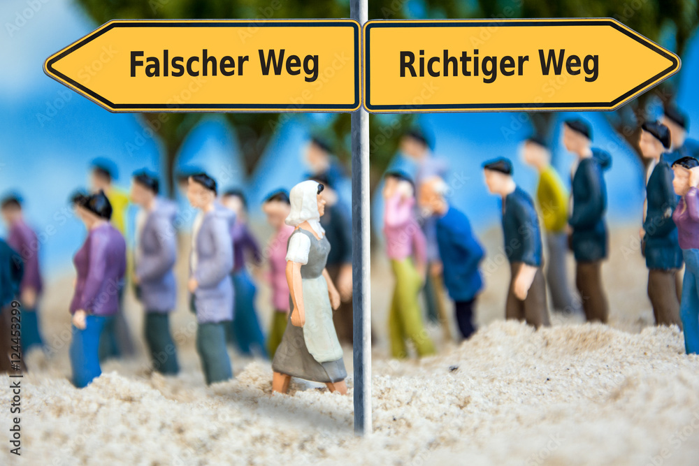 Schild 168 - Richtiger Weg Stock-Illustration | Adobe Stock