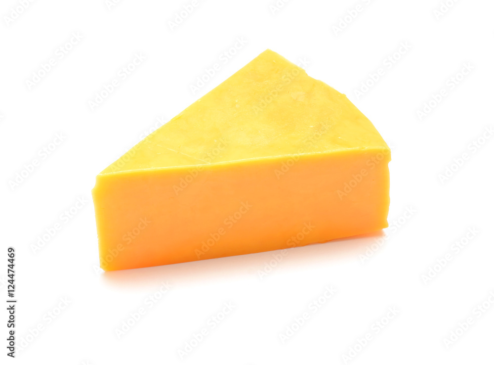 cheddar cheese isolated on white background Stock Photo | Adobe Stock