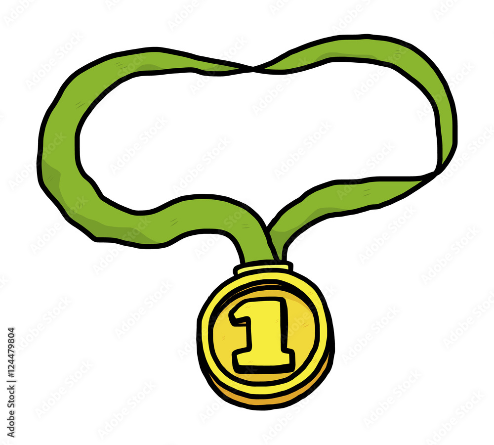 first medal / cartoon vector and illustration, hand drawn style ...