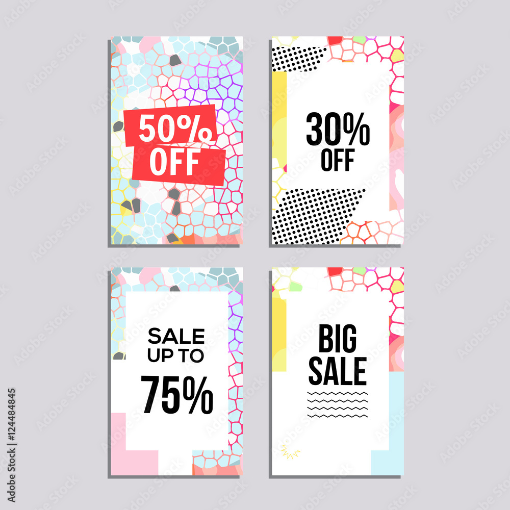 Sale website banners design set. Social media banners, posters, email ...