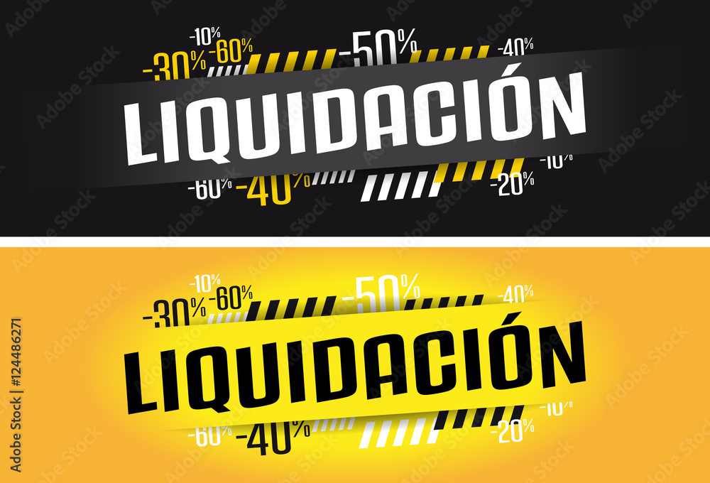 Liquidación Stock Vector | Adobe Stock