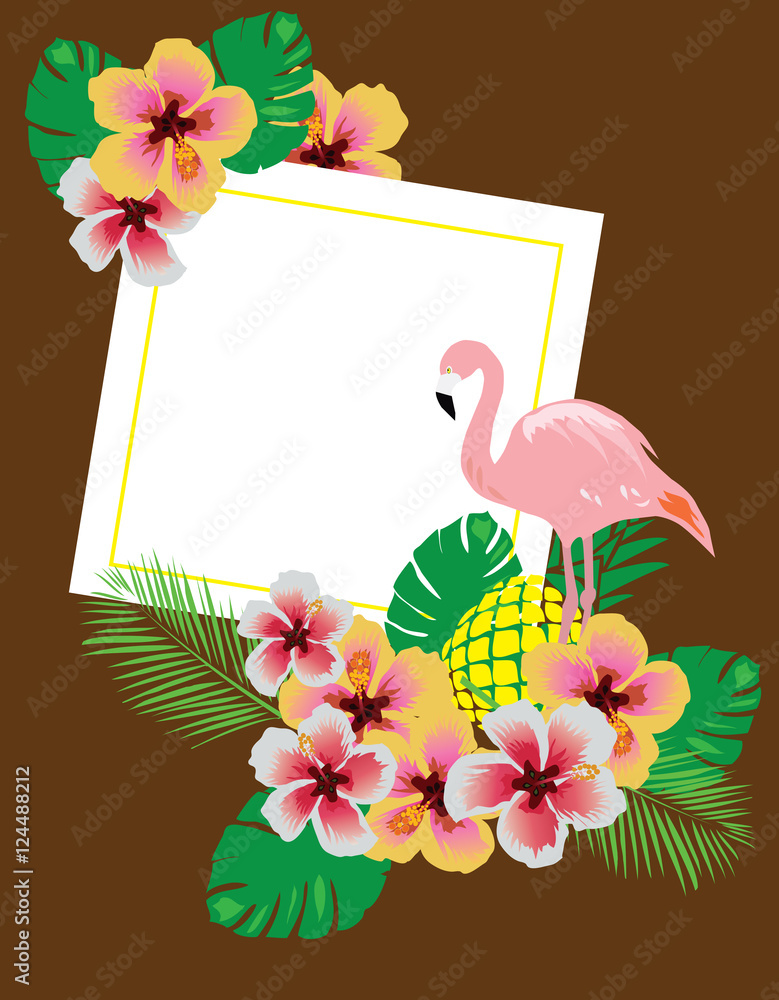vector flamingo background Stock Vector | Adobe Stock