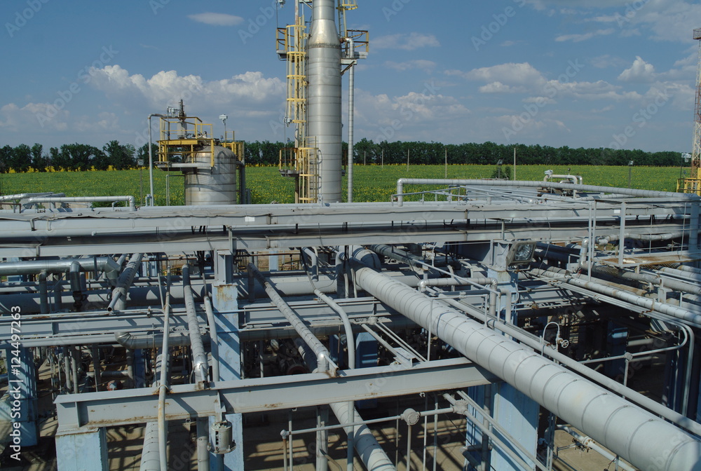 Chemical manufacturing plant construction Stock Photo | Adobe Stock