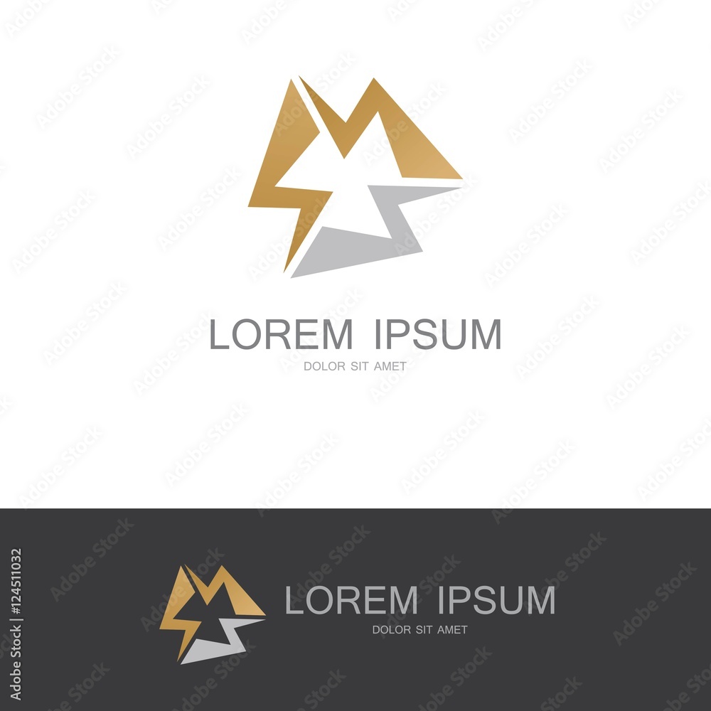 triangle energy abstract logo Stock Vector | Adobe Stock
