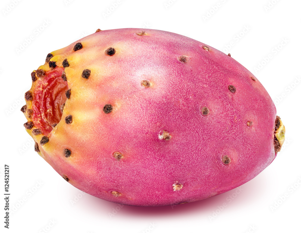 Red ripe opuntia isolated on white background Stock Photo | Adobe Stock