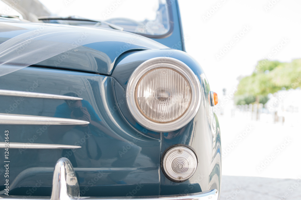 Blue Vintage Car Stock Photo | Adobe Stock