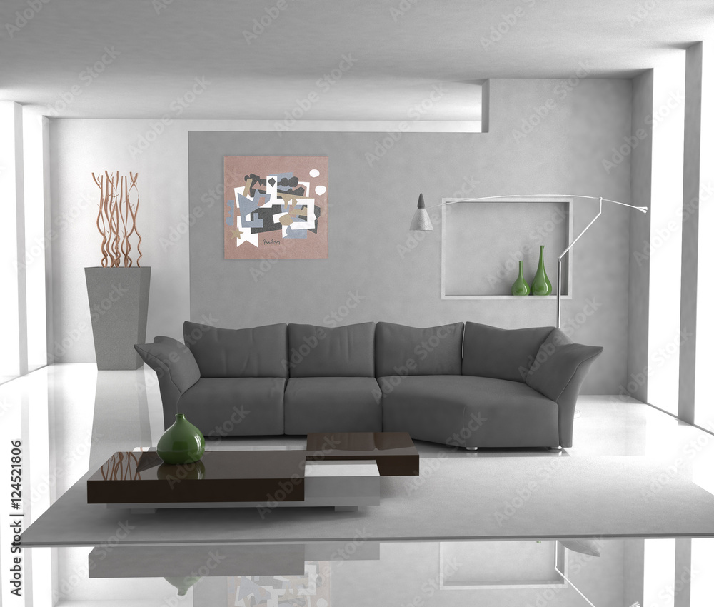 Salotto moderno Stock Illustration | Adobe Stock