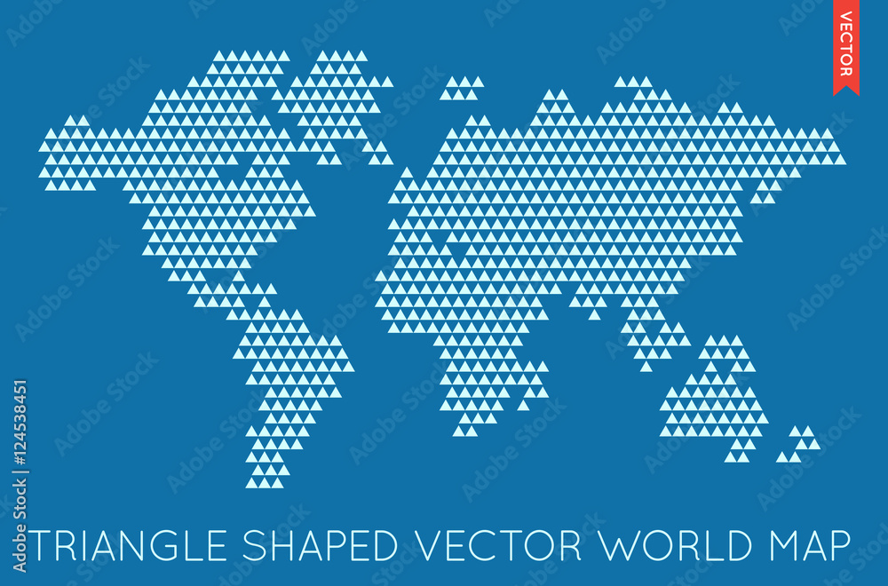 Vetor de Vector Flat World Map Infographic. Map of the World. do Stock | Adobe Stock