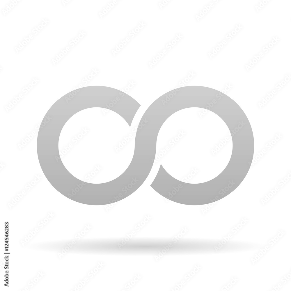 Infinity symbol icon, aka lemniscate, looks like sideways number eight ...