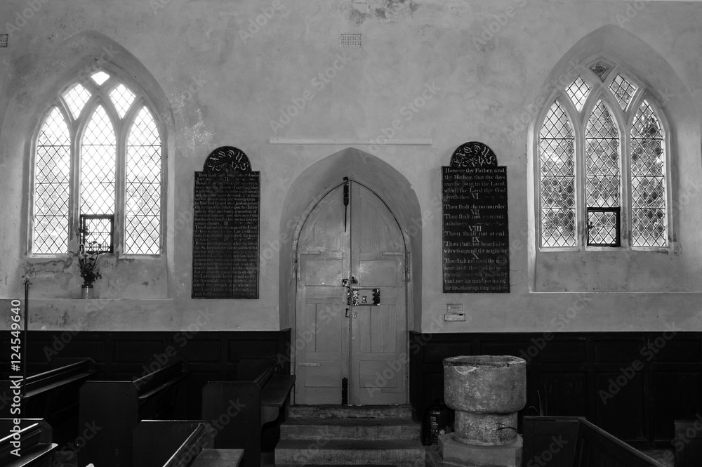 Inside Main Door of The Blessed Virgin Mary in Emborough Somerset Stock ...