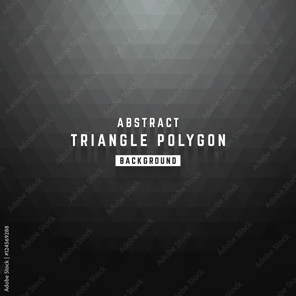 Abstract dark triangle polygon background. Green background with ...