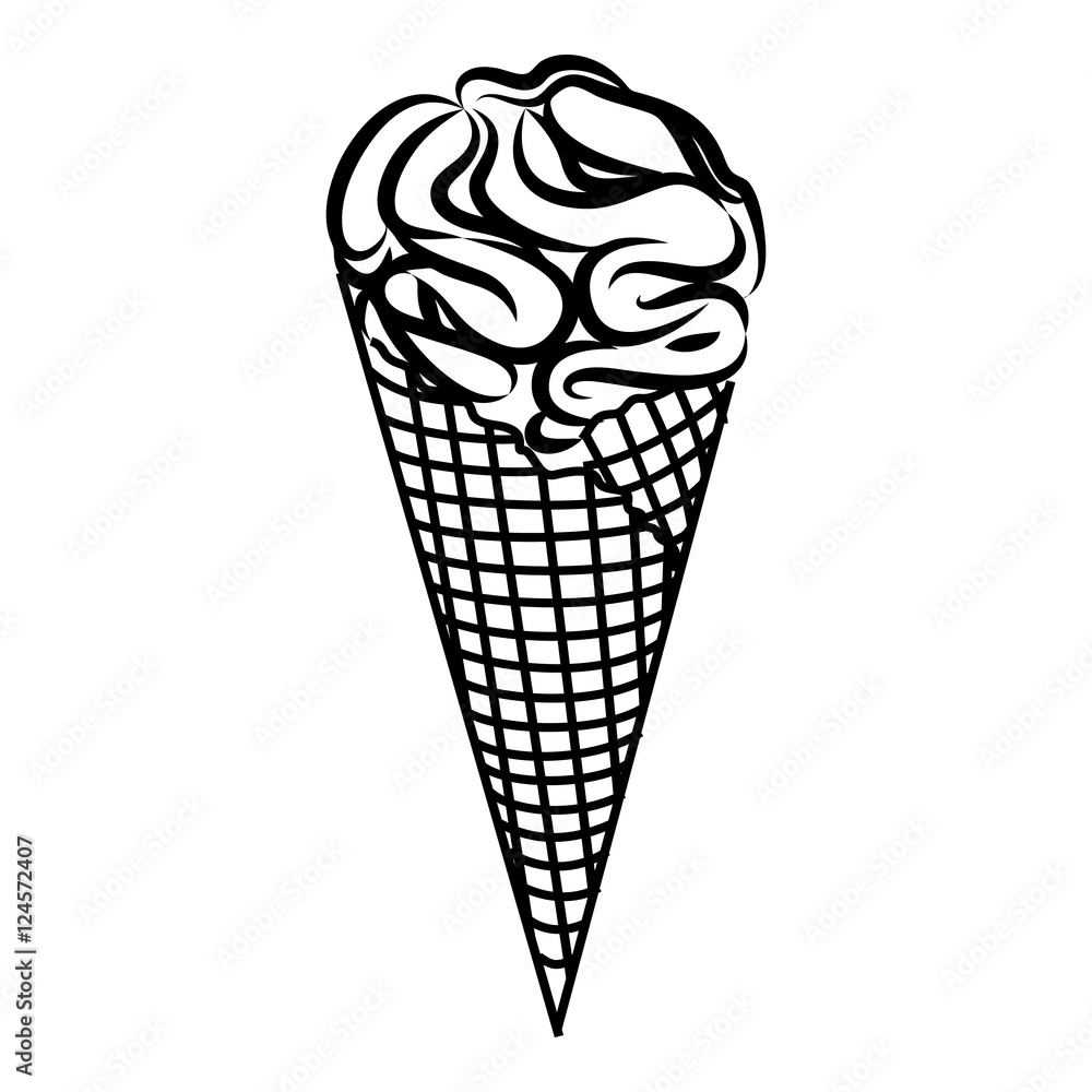 Vecteur Stock Cone icon. Outline illustration of cone vector icon for ...
