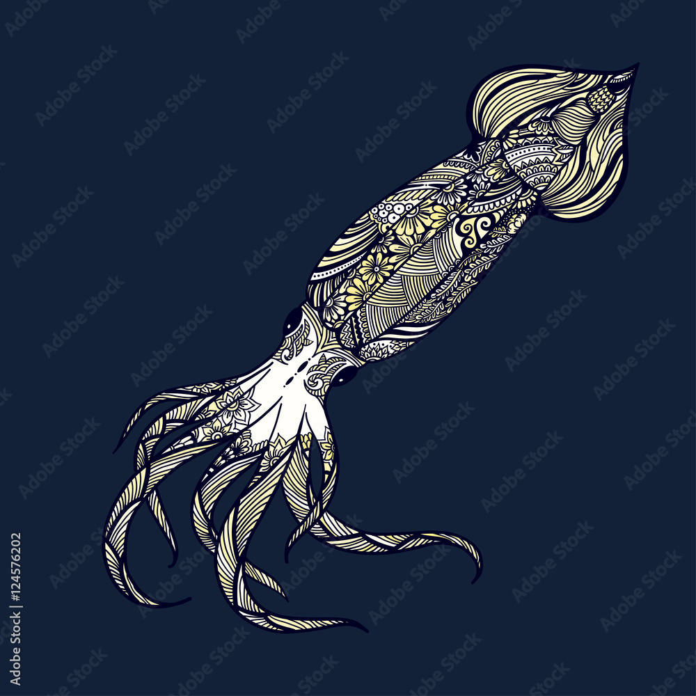 Giant Squid Leg Tattoo