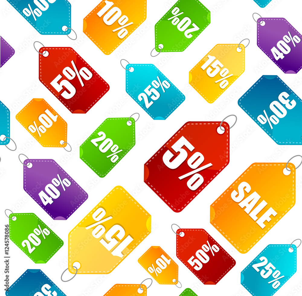 Color Sale Labels Background Pattern. Vector Stock Vector | Adobe Stock