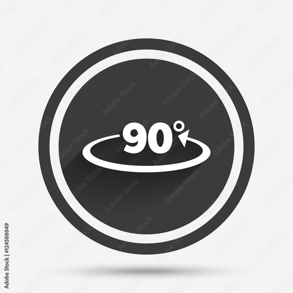 Angle 90 degrees sign icon. Geometry math symbol. Stock Vector | Adobe ...
