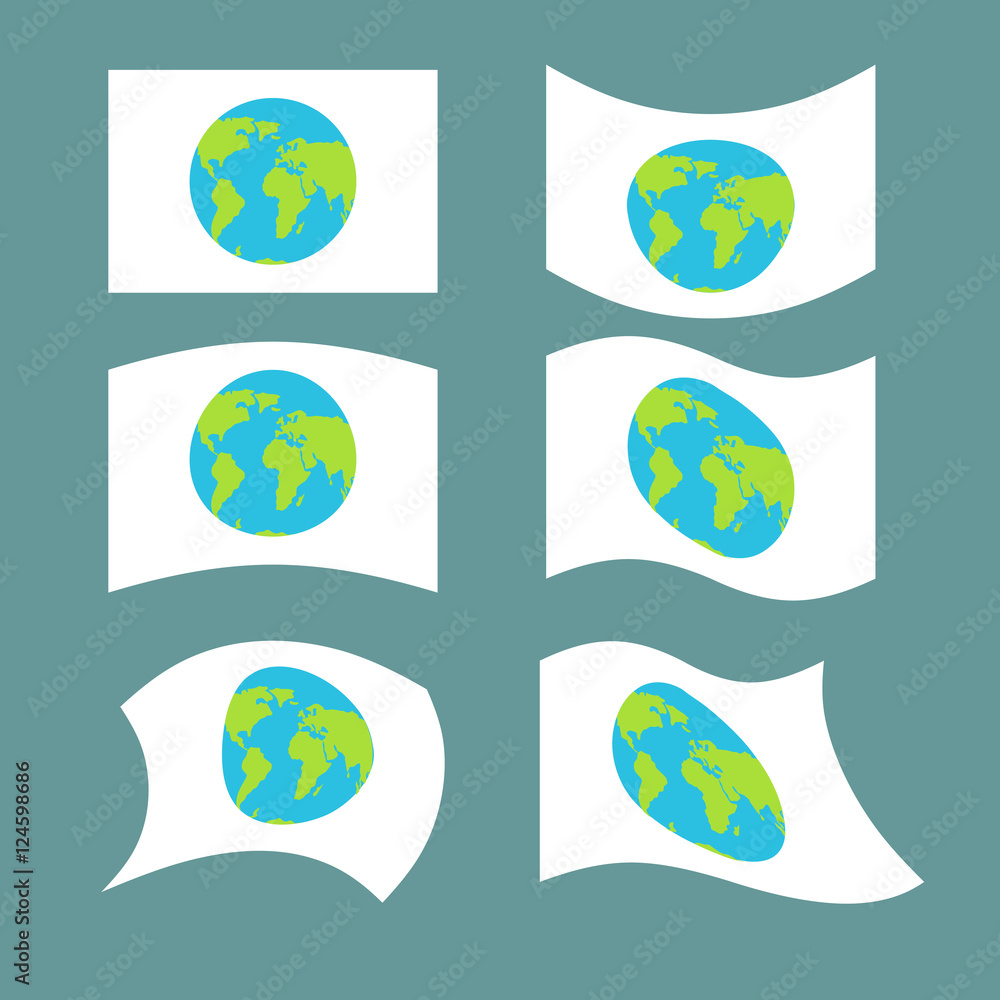 Flag planet earth set. Official national symbol. Traditional pac Stock ...