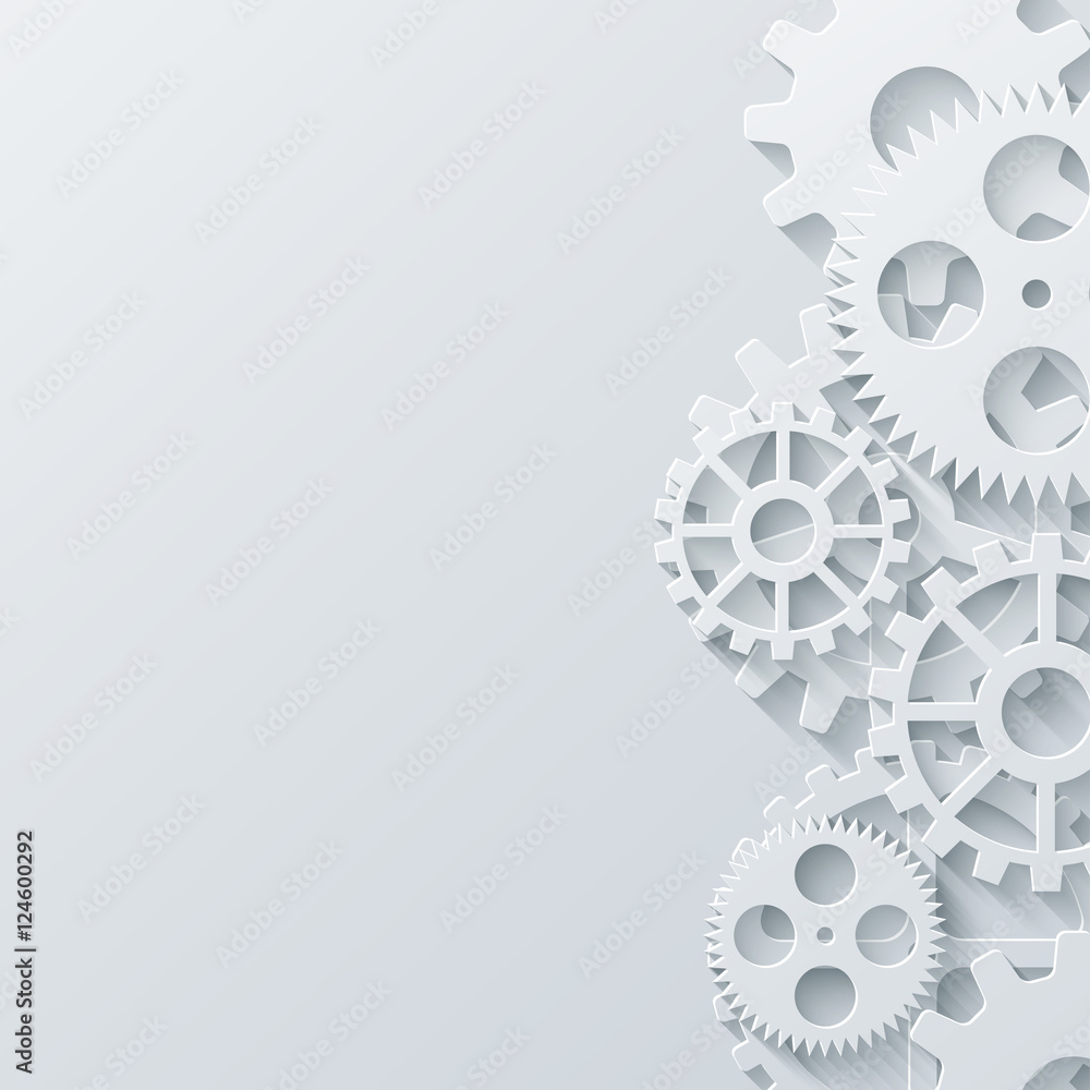 Vector modern mechanism industrial concept. Technology gears background ...