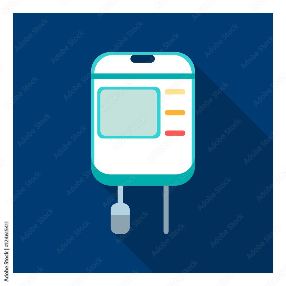 Drop counter icon in flat style isolated on white background. Medicine ...