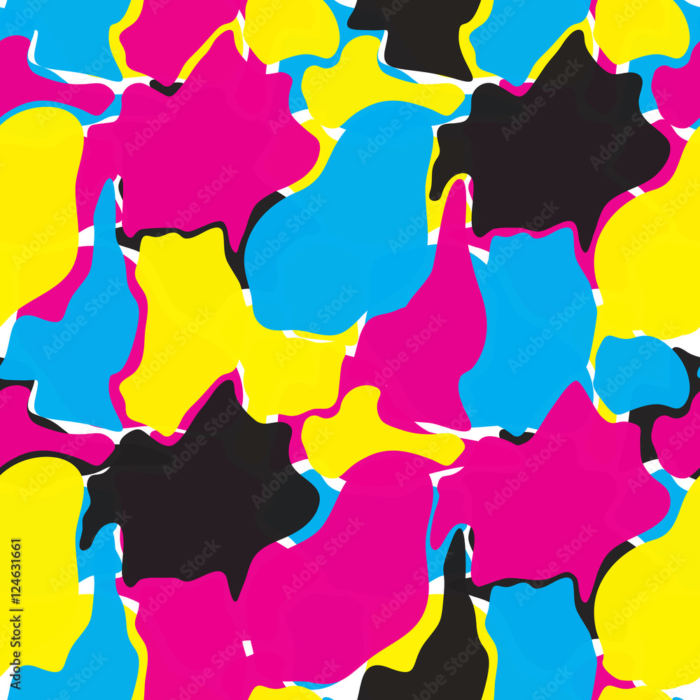 Cmyk color. Seamless pattern. Vector illustration Stock Vector | Adobe ...
