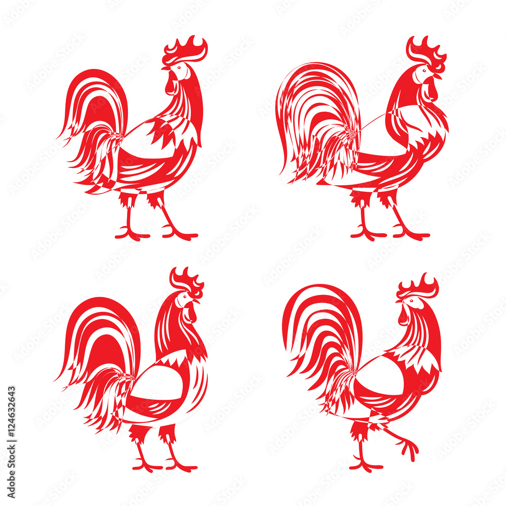 Stylized Rooster Vector
