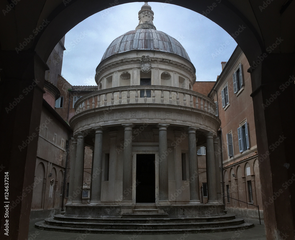 The Tempietto (Italian: "small temple") in the Church of San Pietro in ...