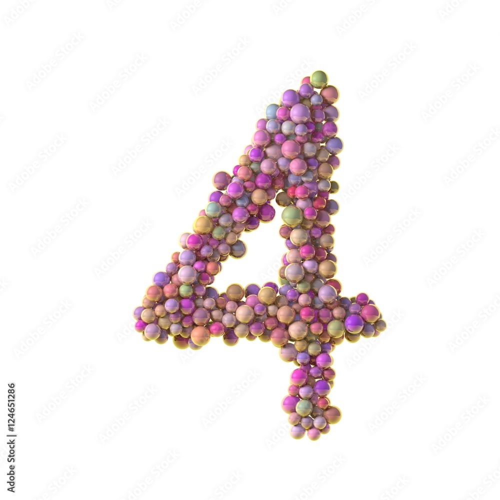 bubbles numbers 4, four Stock Illustration | Adobe Stock