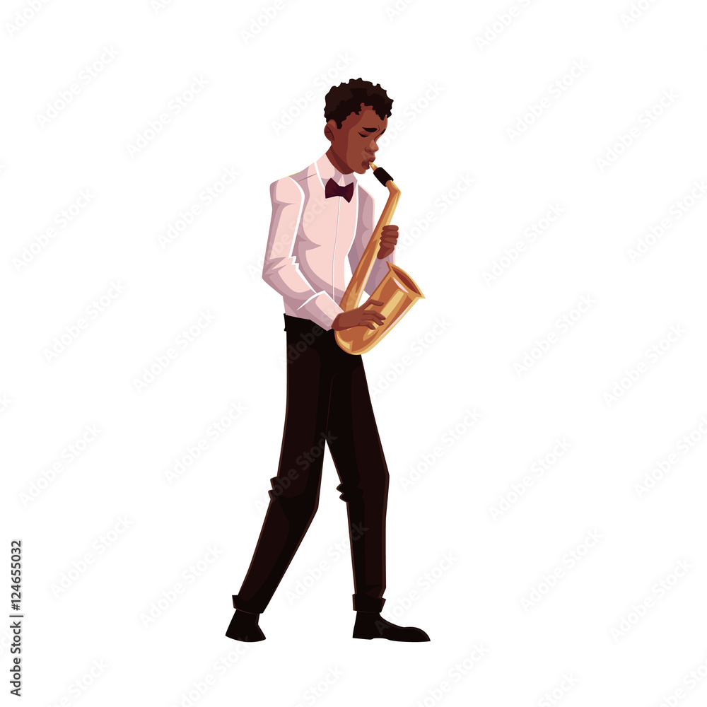Cartoon Saxophone Player