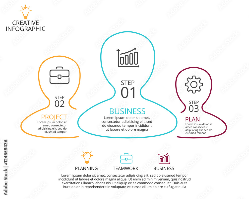 Vector group of people infographic, cycle diagram, teamwork graph ...