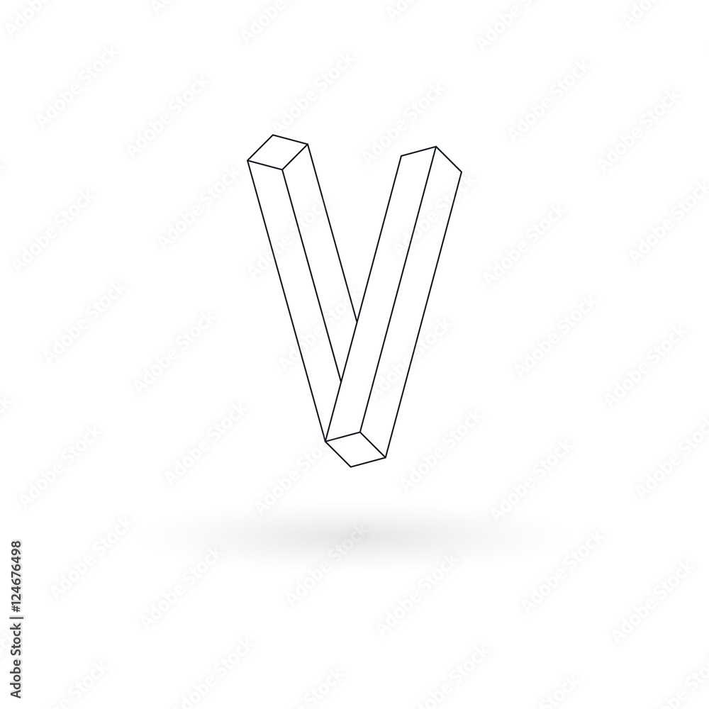 Letter isometric logo design. Stock Vector | Adobe Stock