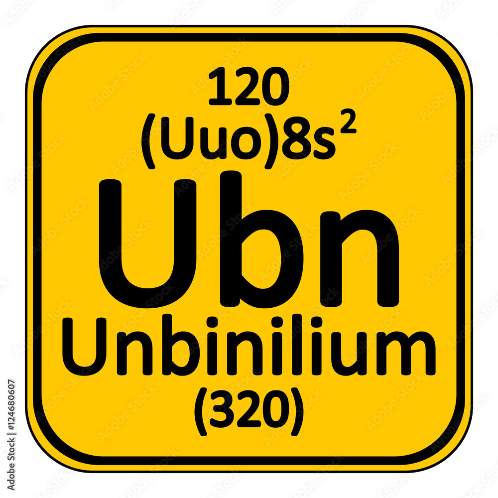 Periodic table element unbinilium icon. Stock-Vektorgrafik | Adobe Stock