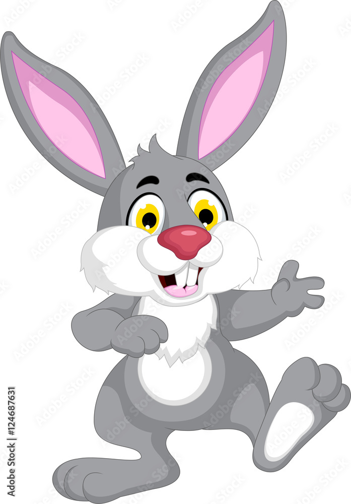 rabbit cartoon dancing Stock Illustration | Adobe Stock