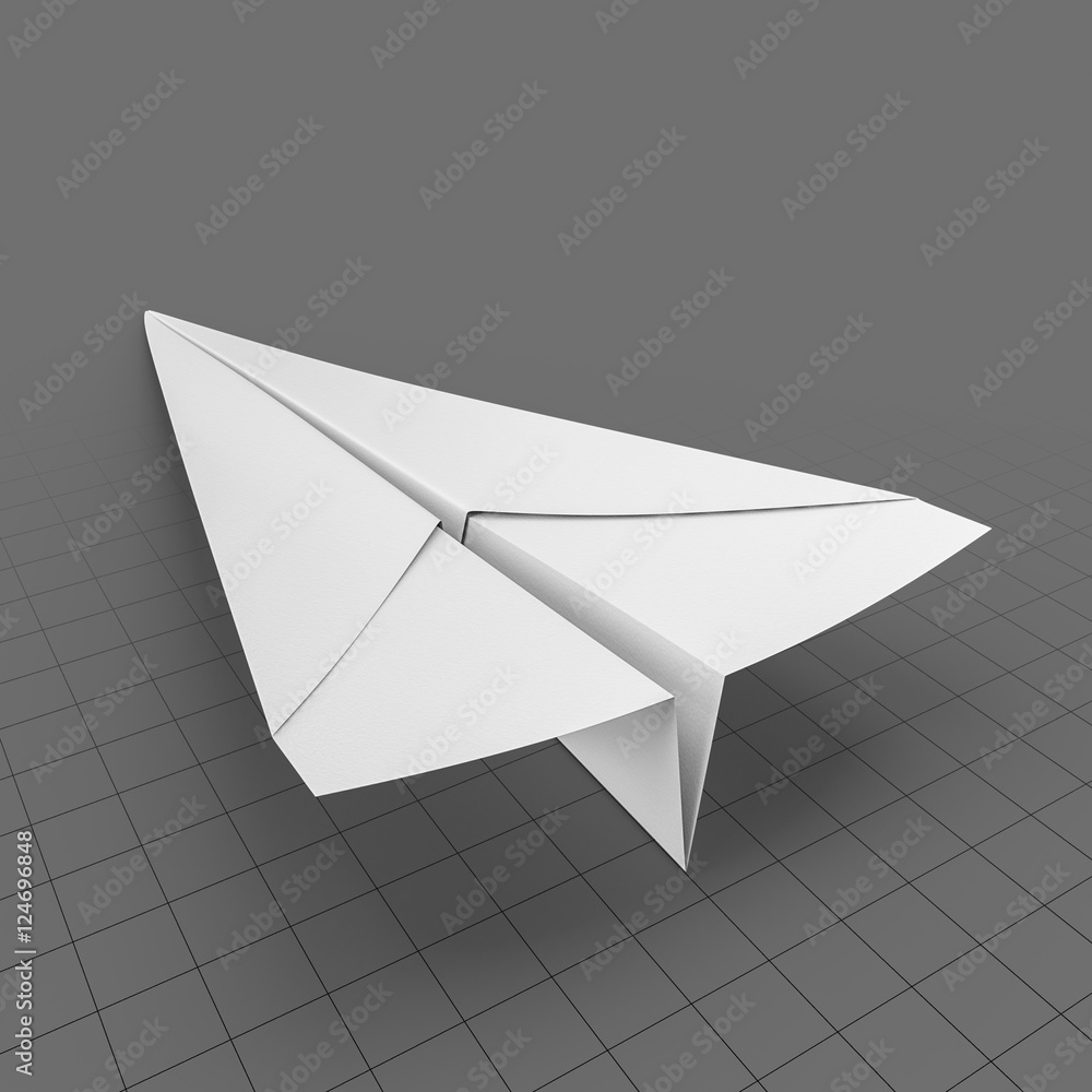 Paper Airplane Stock 3D asset | Adobe Stock
