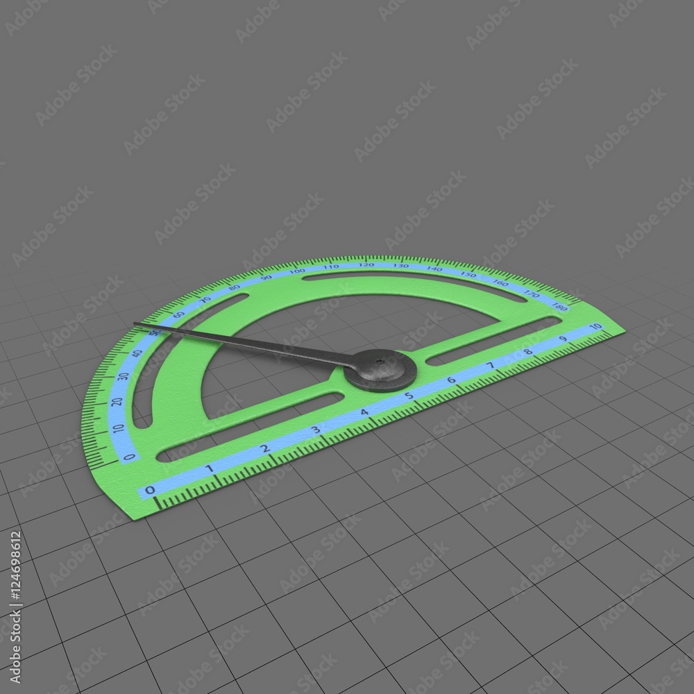 Protractor Stock 3D asset | Adobe Stock