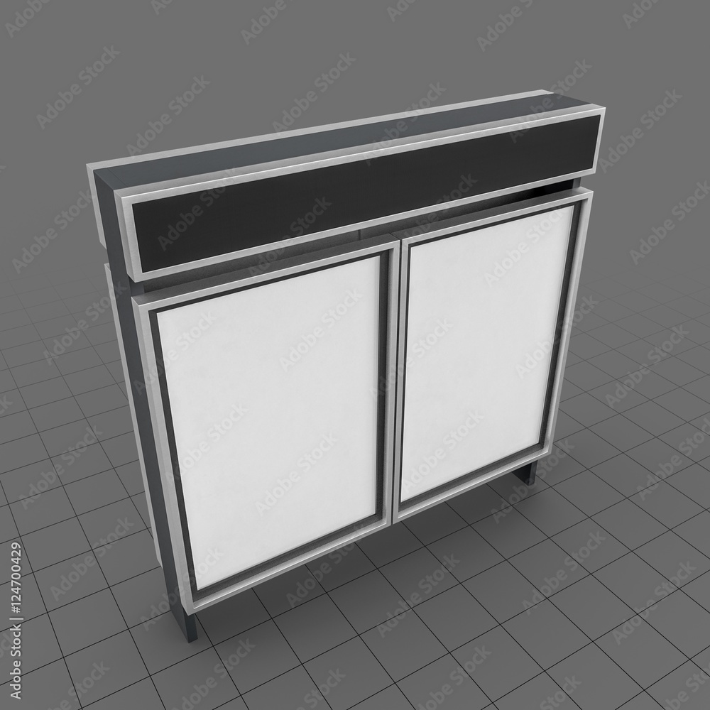 Stand Double Signs Stock 3D asset | Adobe Stock