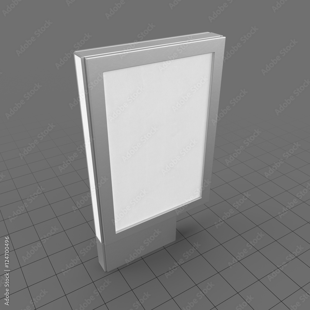 Stand Single Sign Stock 3D asset | Adobe Stock
