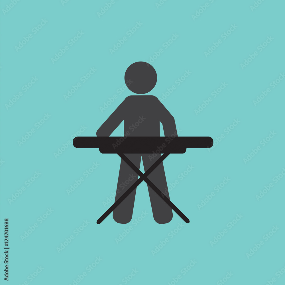 Black Symbol Of A Man Playing Keyboard Vector Illustration Stock Vector Adobe Stock