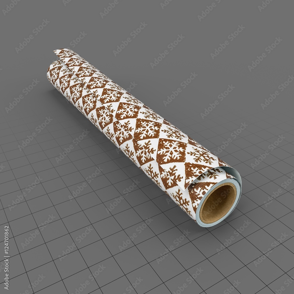 Wrapping Paper Roll 5 Stock 3D asset | Adobe Stock
