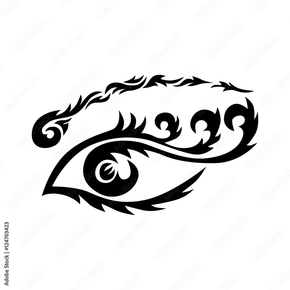Tribal Eyes Tattoo