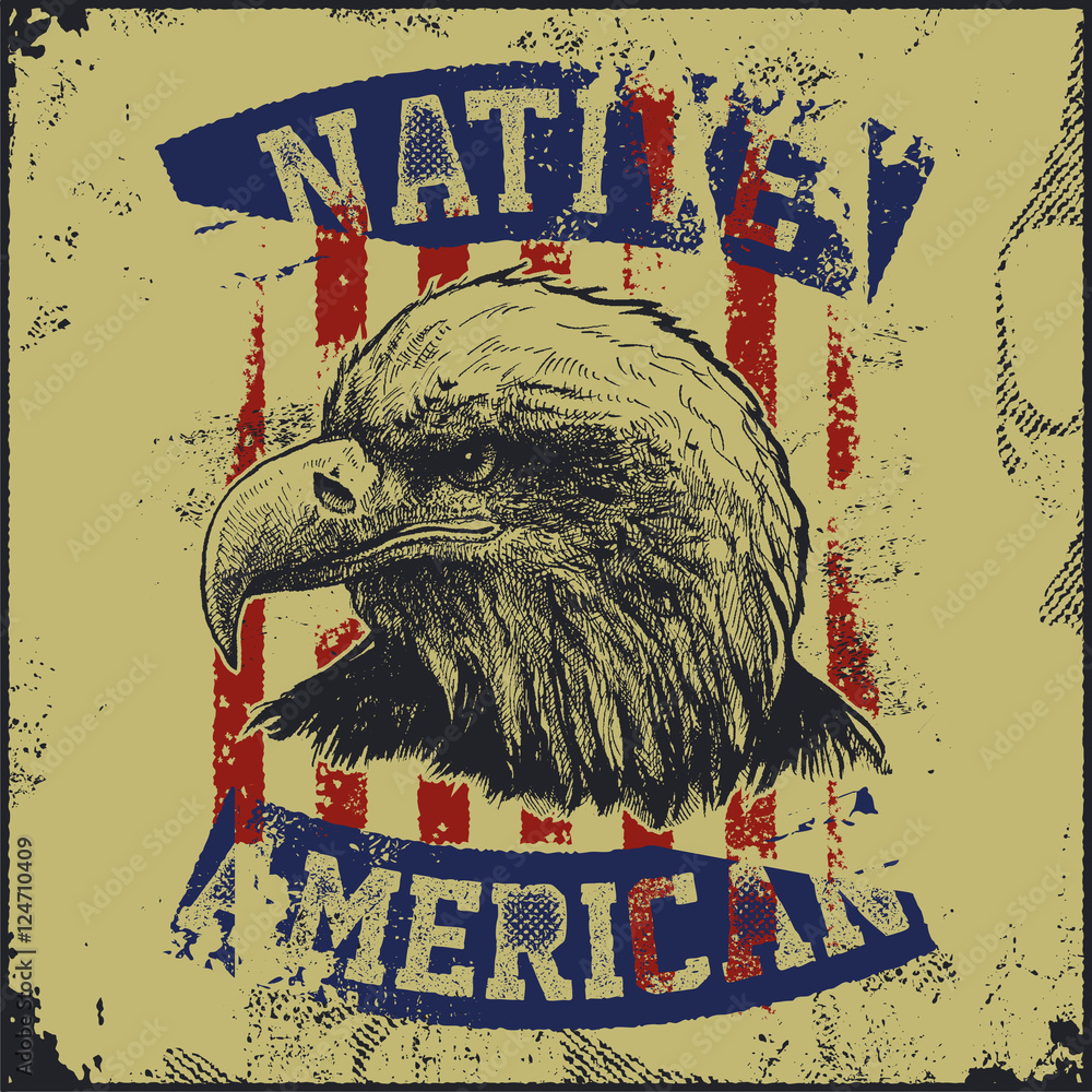 native American poster Stock Vector | Adobe Stock