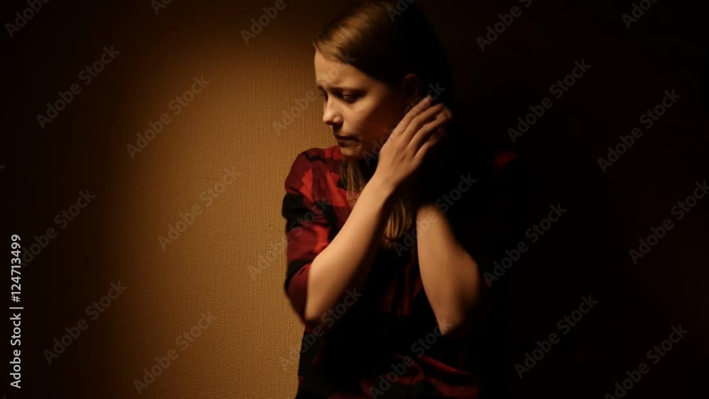 Crying sad teen girl in depression8. 4K Stock Video | Adobe Stock