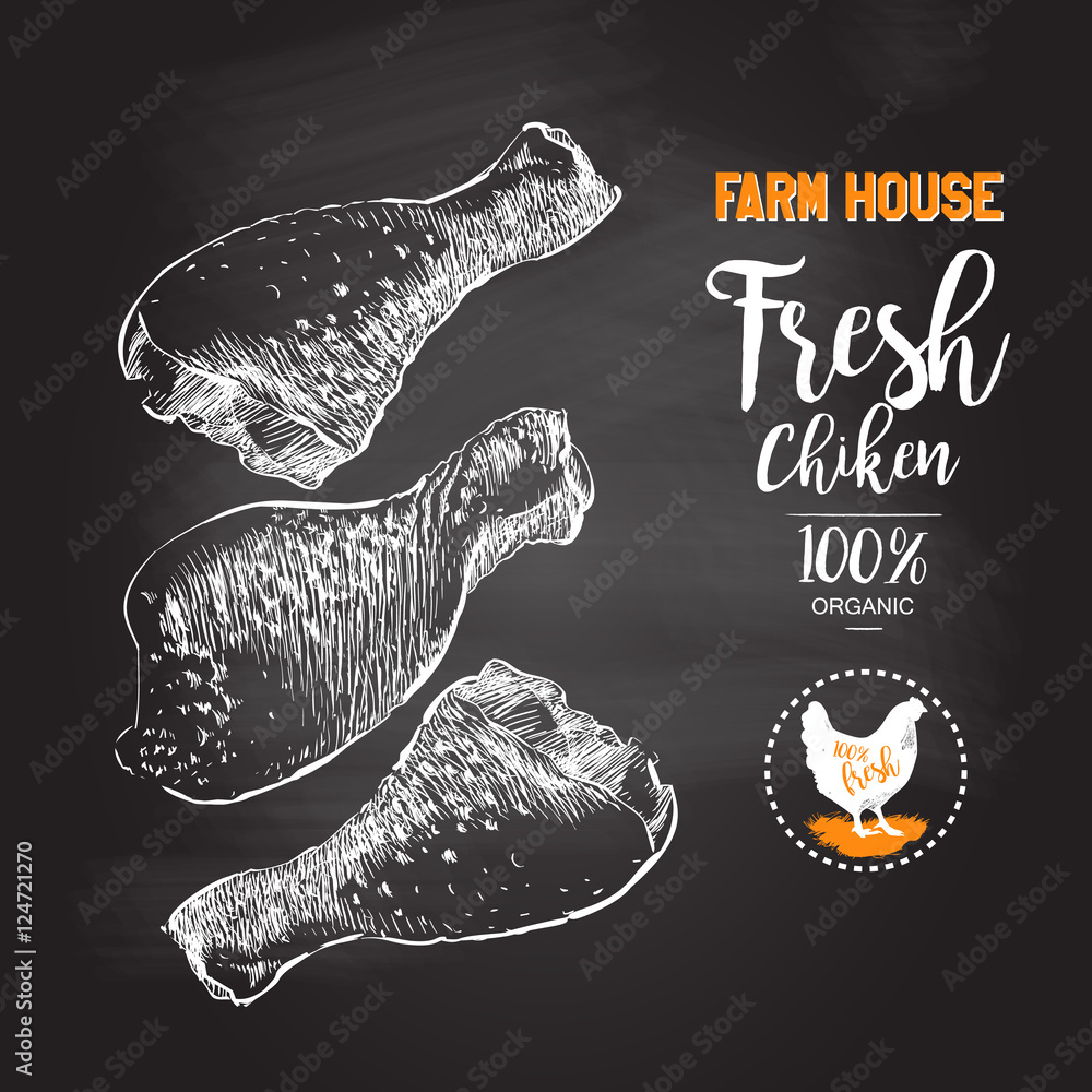 chicken legs vector Stock Vector | Adobe Stock