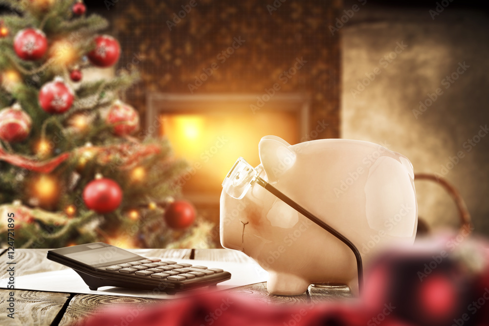 bank and xmas time Stock Photo | Adobe Stock