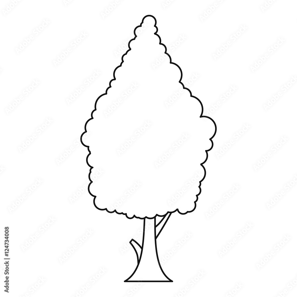 Cypress icon. Outline illustration of cypress vector icon for web Stock ...
