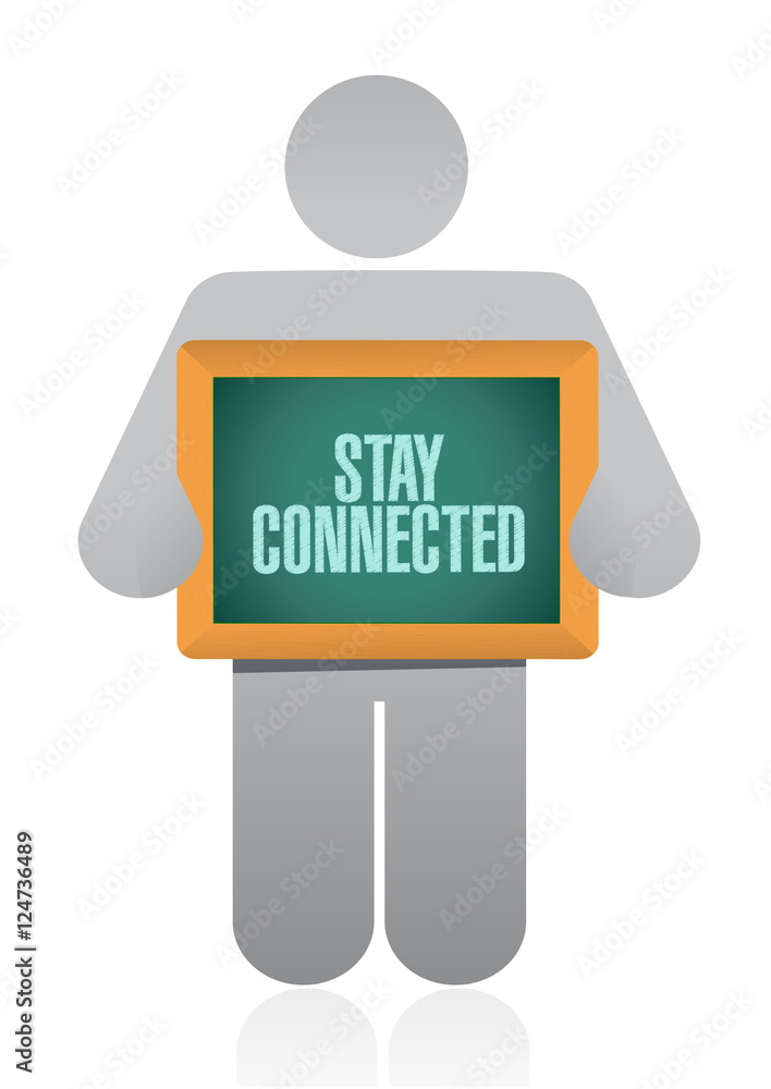 stay connected avatar sign illustration ilustración de Stock | Adobe Stock