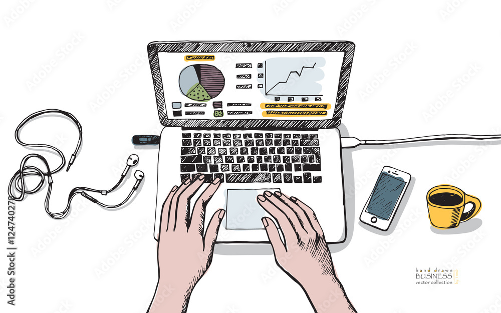 Laptop Keyboard Sketch